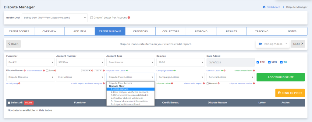 Getting Started With The Client Dispute Manager Software | Client ...