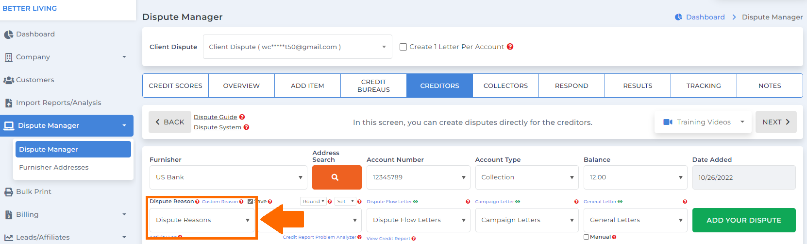 Client Dispute Manager Software | Dispute Letters for Creditors