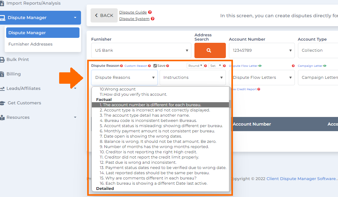 Client Dispute Manager Software: Dispute Letters For Collectors