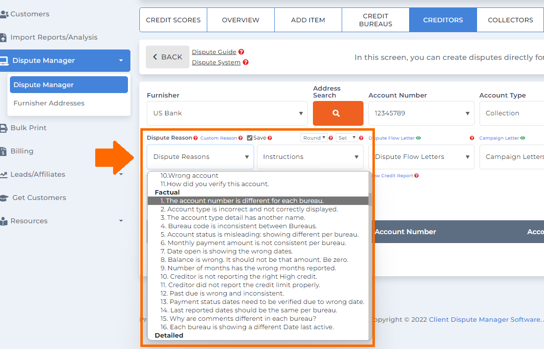 Client Dispute Manager Software | Dispute Letters for Creditors