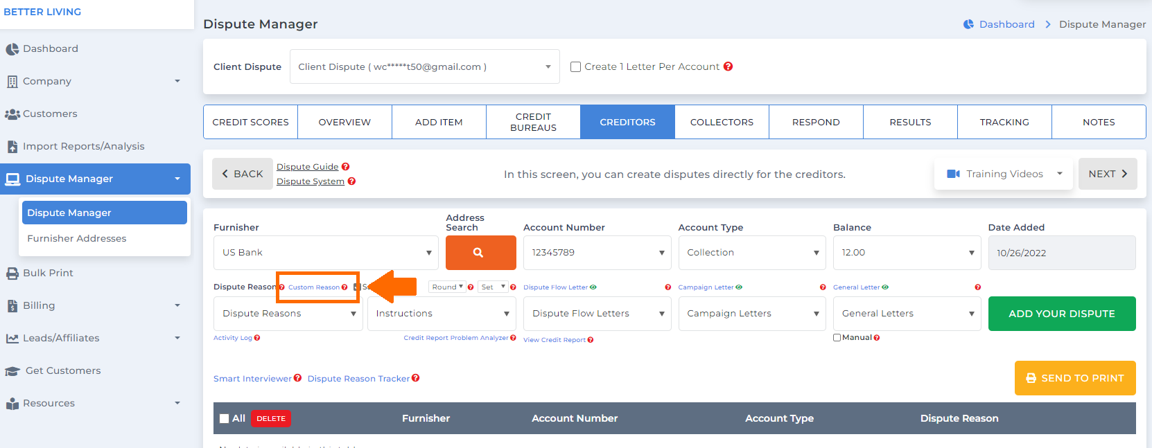 Client Dispute Manager Software | Dispute Letters for Creditors