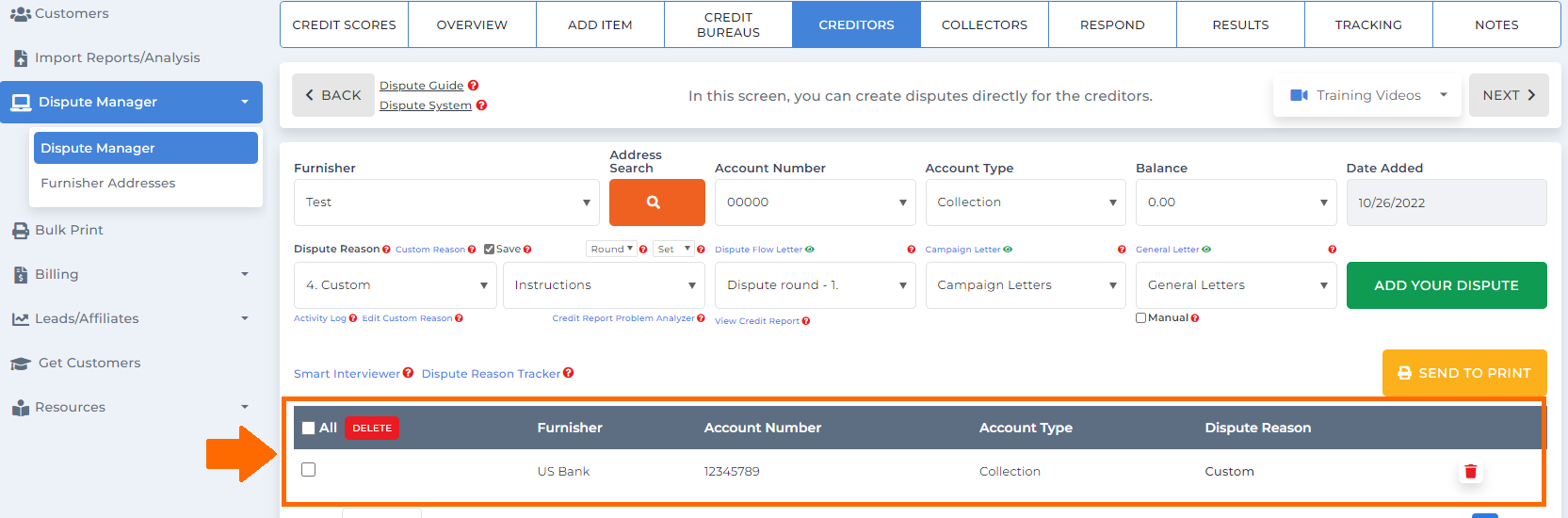 Client Dispute Manager Software | Dispute Letters for Creditors