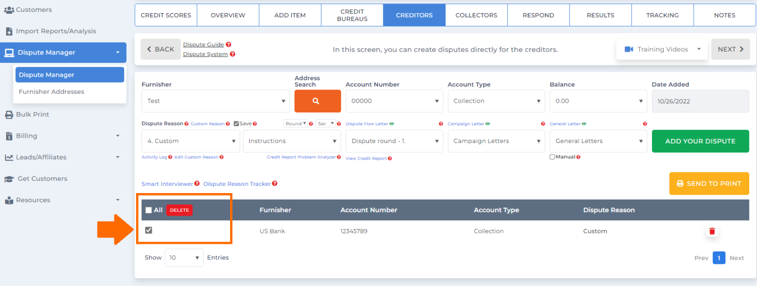 Client Dispute Manager Software | Dispute Letters for Creditors