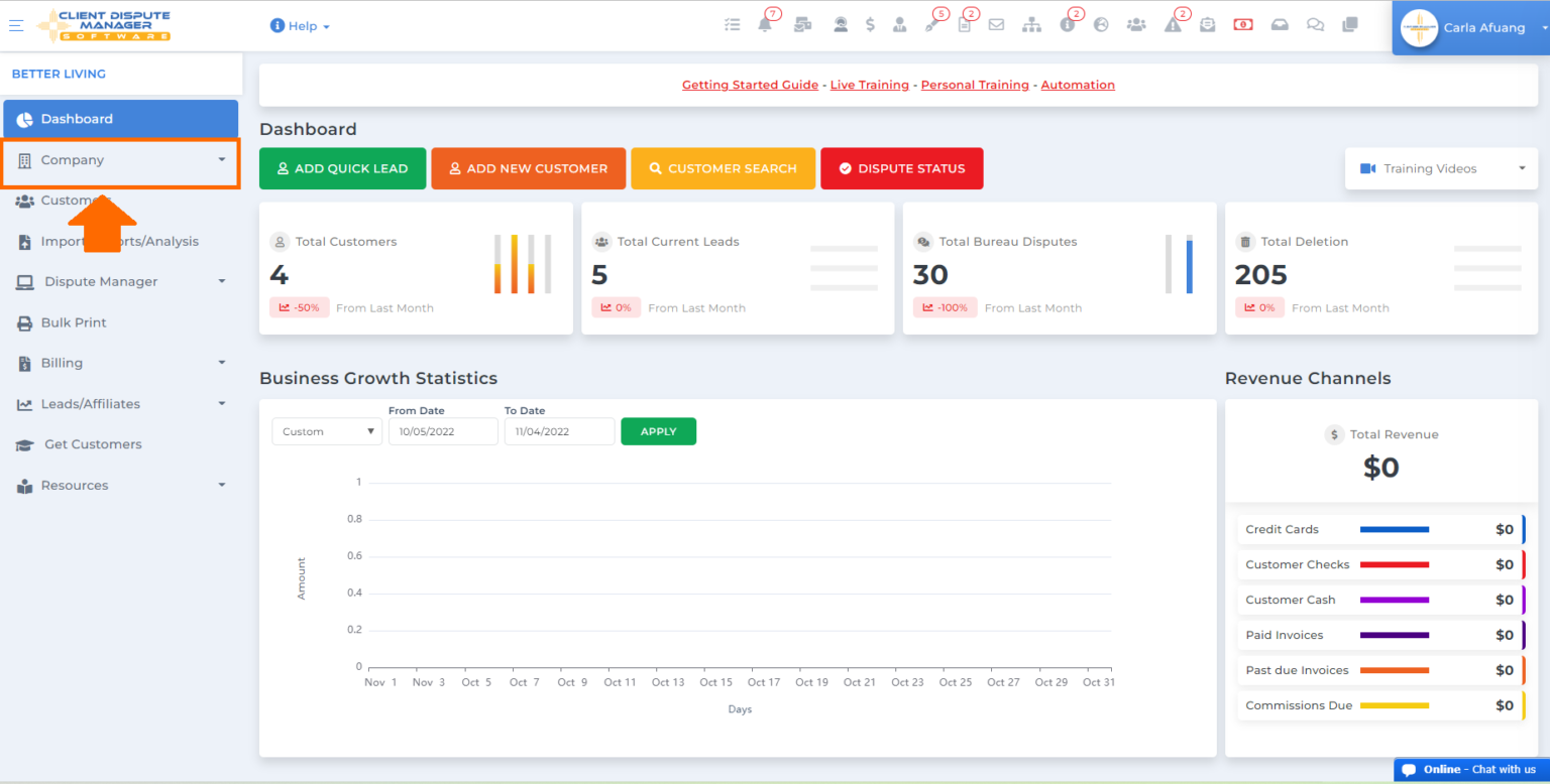All Access In One View - Client Dispute Manager Software