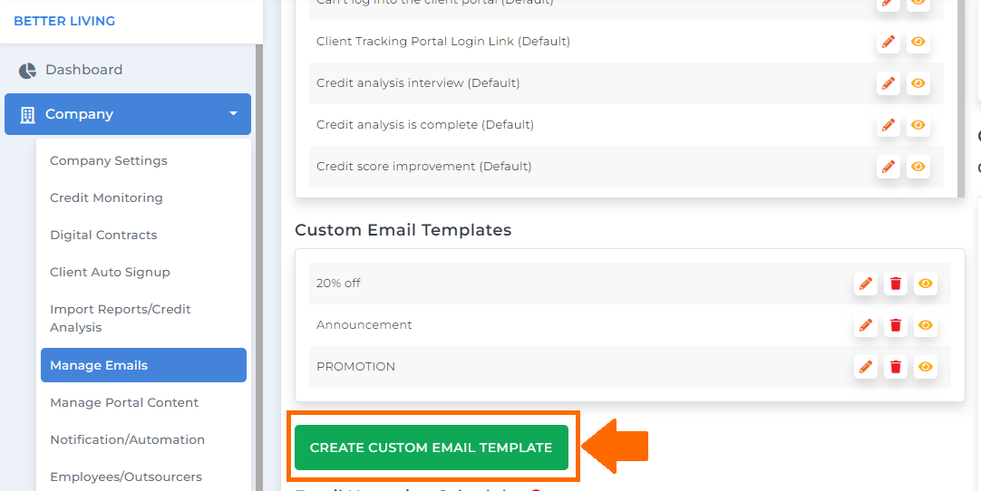 Credit Repair Software For Business: Custom Email