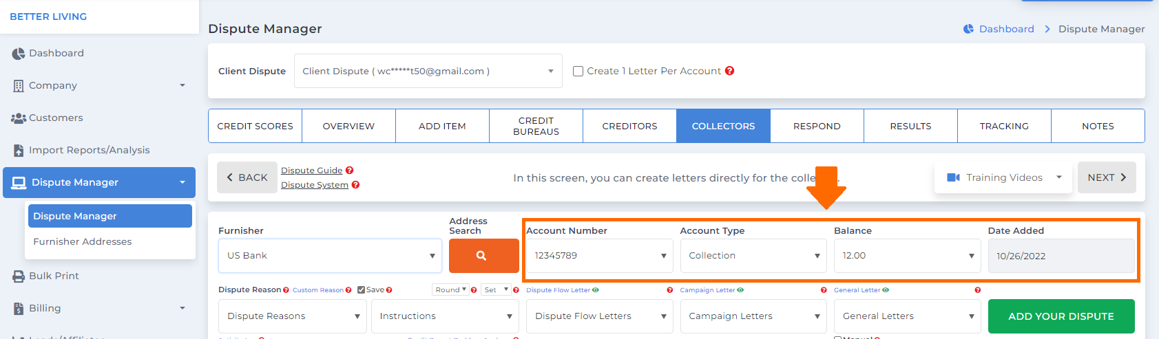 Client Dispute Manager Software: Dispute Letters For Collectors