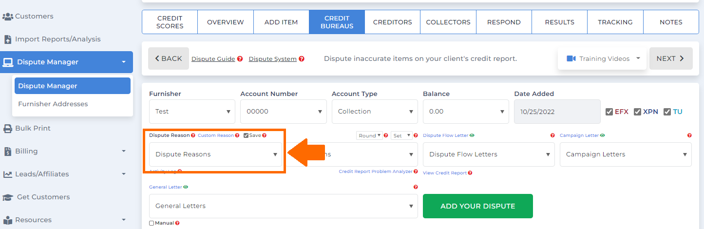 Creating Disputes for the Credit Bureaus Made Easy | Client Dispute Manager