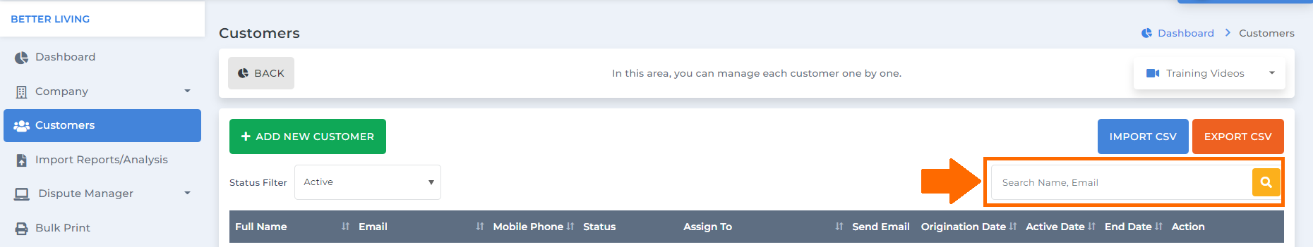 Client Dispute Manager Software: Add New Customer