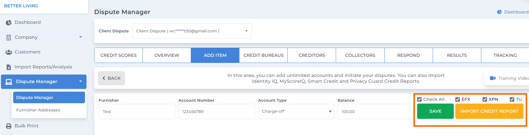 Making Your Dispute in the Client Dispute Manager Software