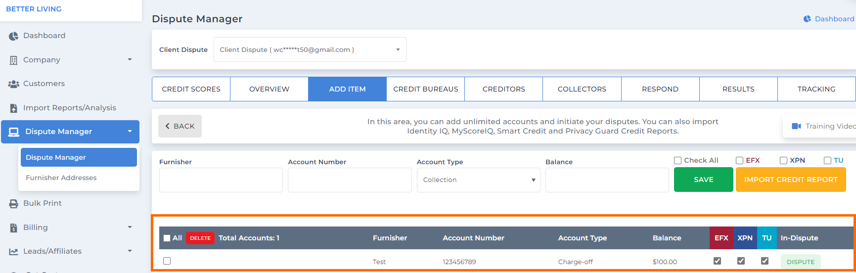 Making Your Dispute in the Client Dispute Manager Software
