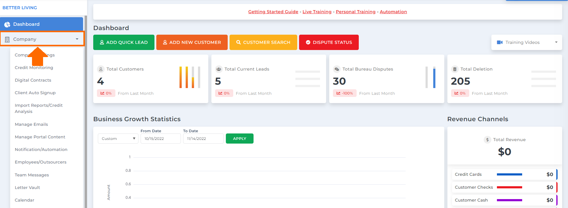 Credit Repair Software For Business: Manage Portal Content