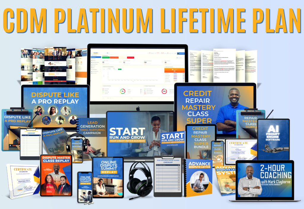Platinum Plan - Client Dispute Manager Software