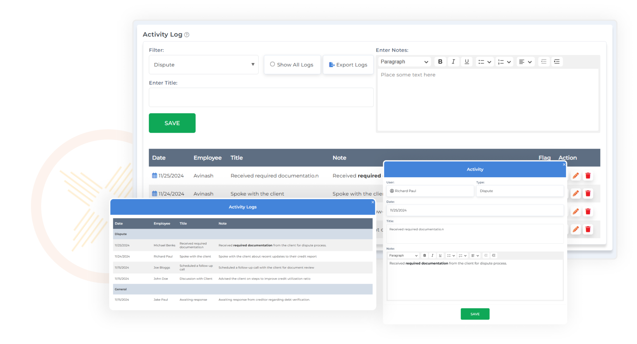 Customer Information Screen in Credit Repair Software